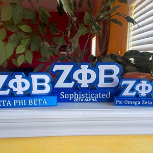 Zeta Phi Beta Inspired Customizable Name Plate - Etsy