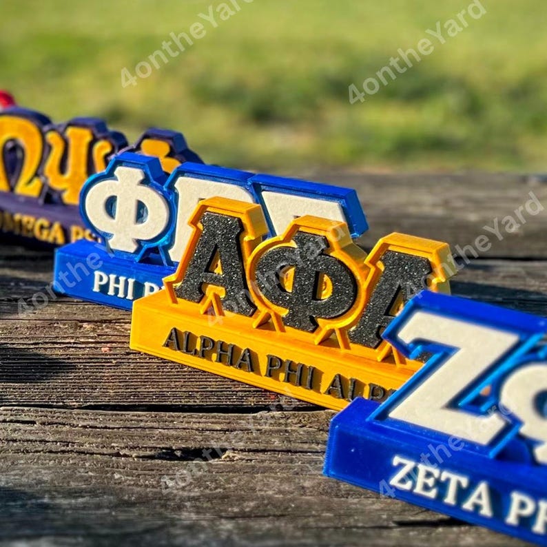 Divine Nine D9 Greek Sorority Fraternity Organization Customizable Desk ...
