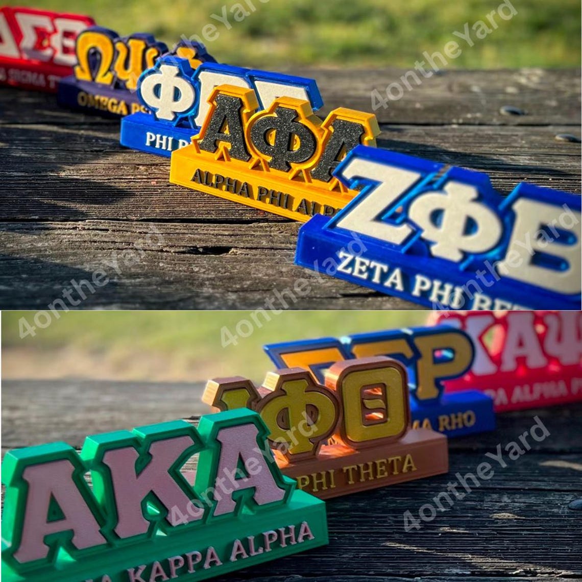 Divine Nine D9 Greek Sorority Fraternity Organization Customizable Desk ...