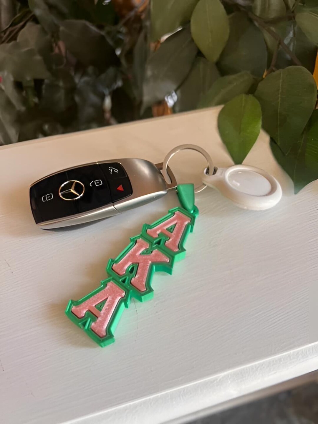 Alpha Kappa Alpha Inspired AKA Pink and Green Keychain Bag Tag - Etsy ...