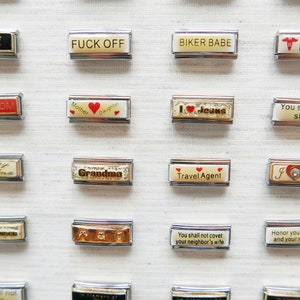 Double Link Italian Charms Classic 9mm Size, Italian Bracelet Charm ...