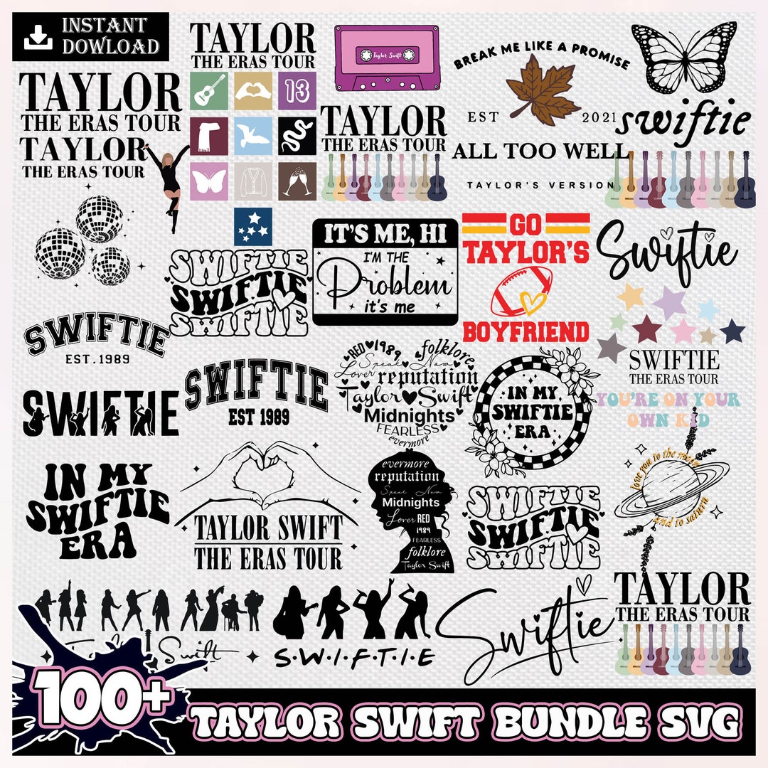 Eras Tour Swiftie Svg Bundle, Tay Lor Album Version Book Svg, Tay Lor ...