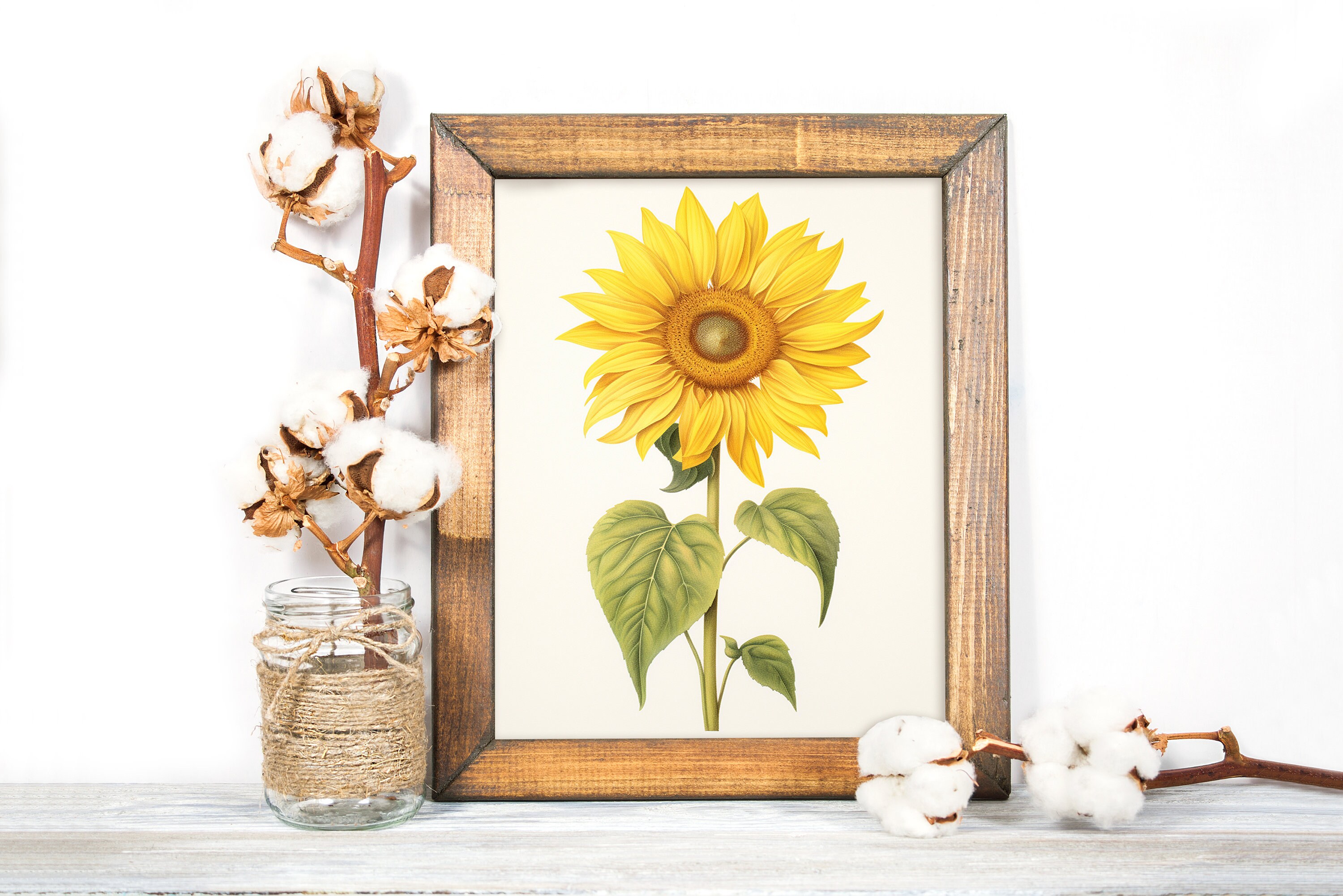 Watercolor Sunflower Printable, Nature Wall Art, Pastel Flower ...