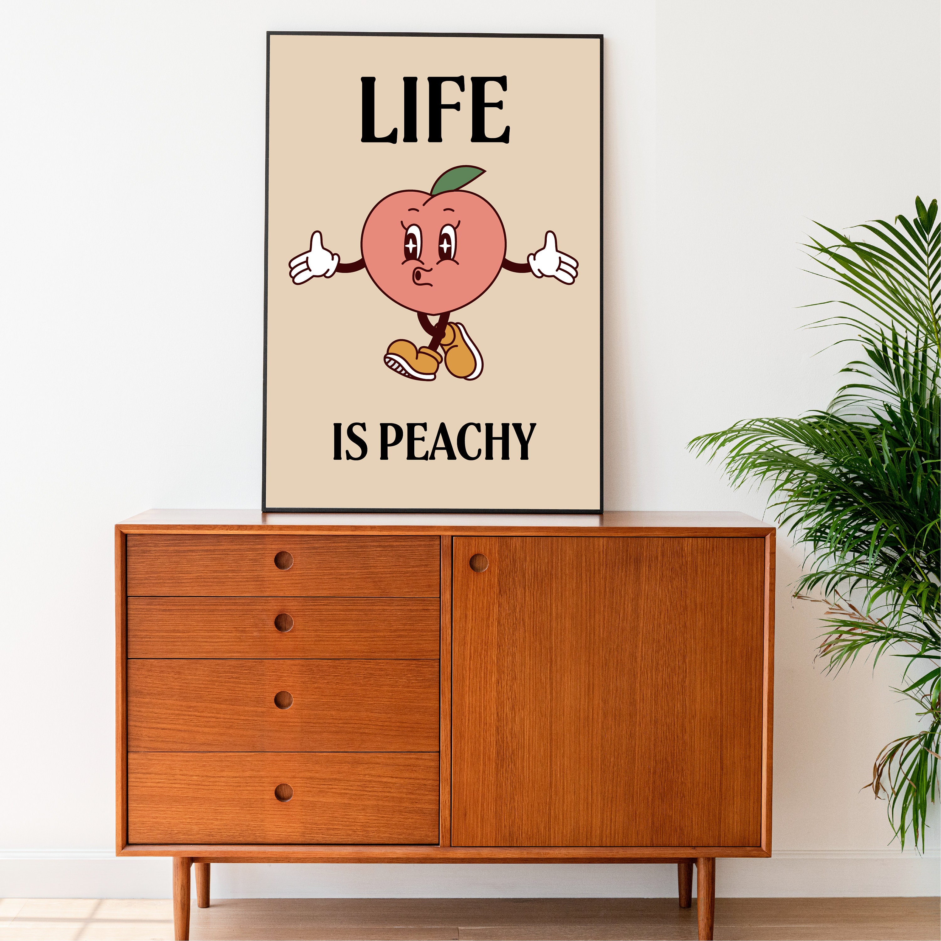 Retro Peach Wall Art Printable, Affirmation Wall Prints, Motivational ...