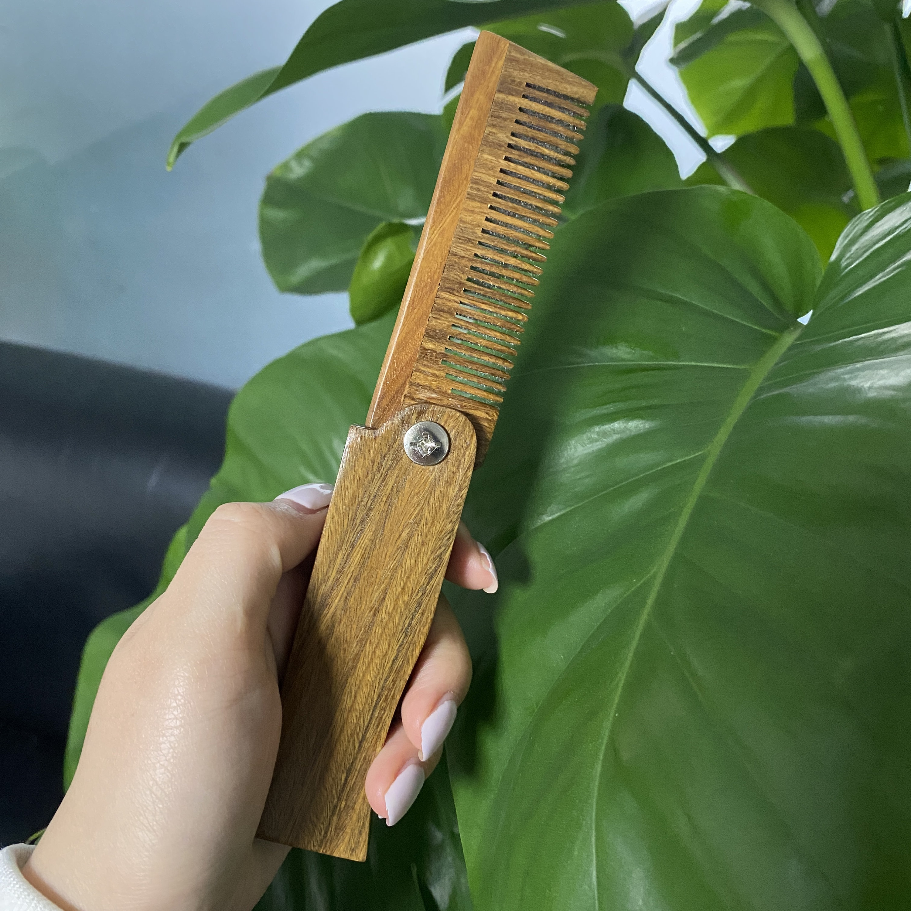 Personalized Wooden Comb,folding Beard Comb，mustache Gift，gift for ...