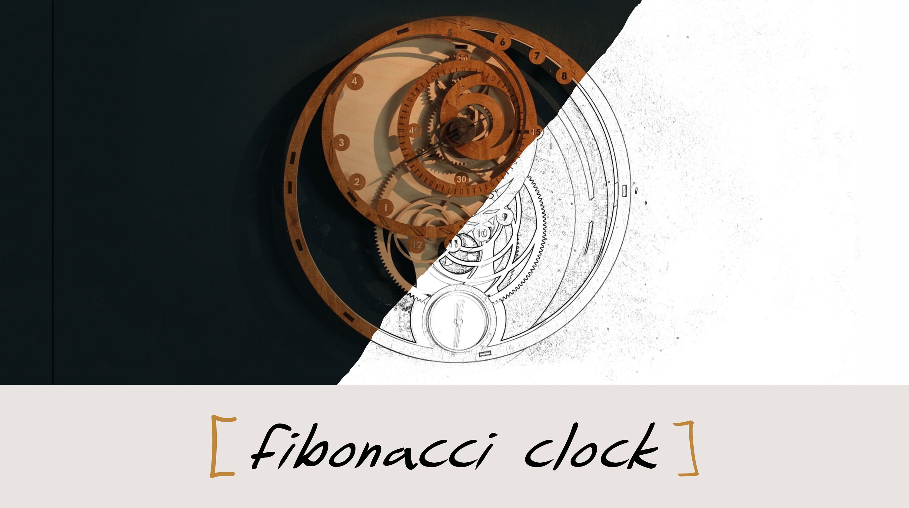Fibonacci DIY Puzzle Clock Kit, Wood Clock, Adult Puzzle, Mechanical ...
