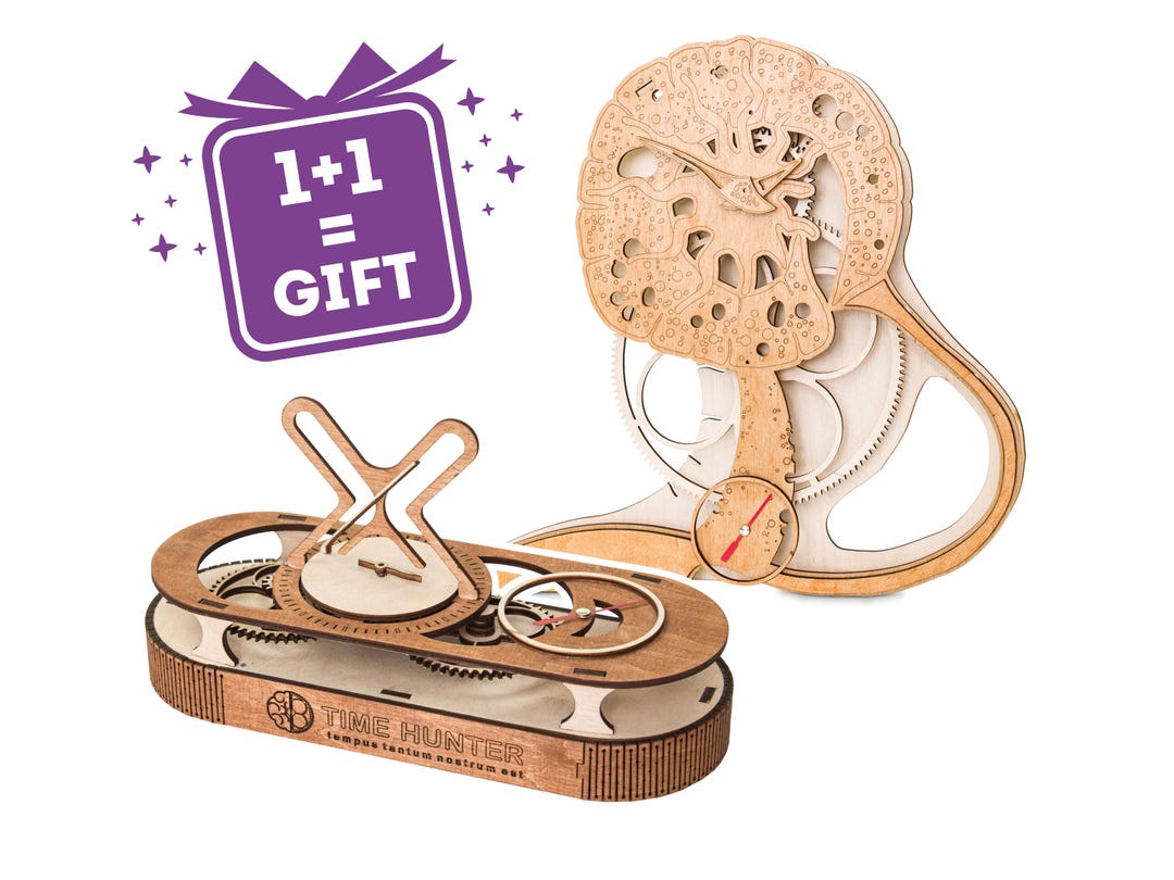 STEM Project DIY Wooden Clock Kit 3D Puzzle Gear Clock Set, Mechanical ...