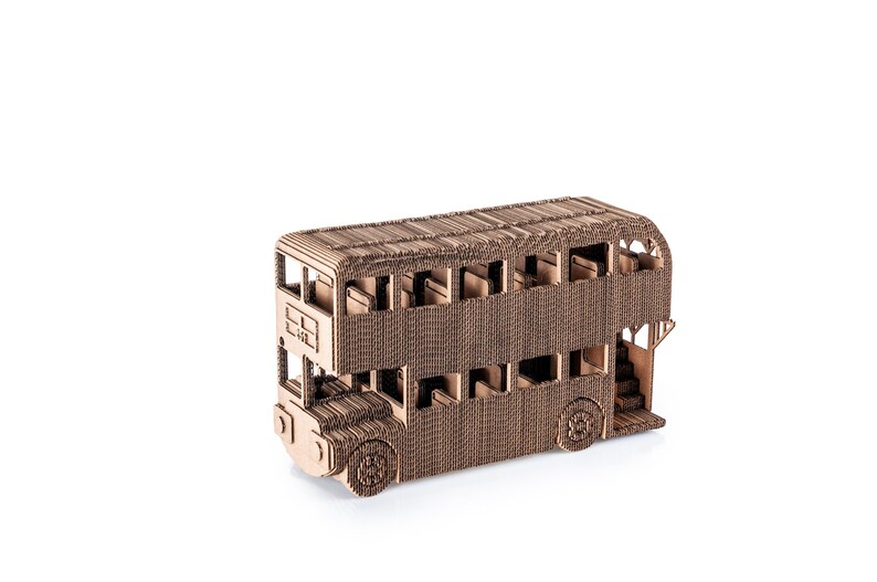 3D London Bus Puzzle Kit: DIY Cardboard Double Decker Model - Etsy