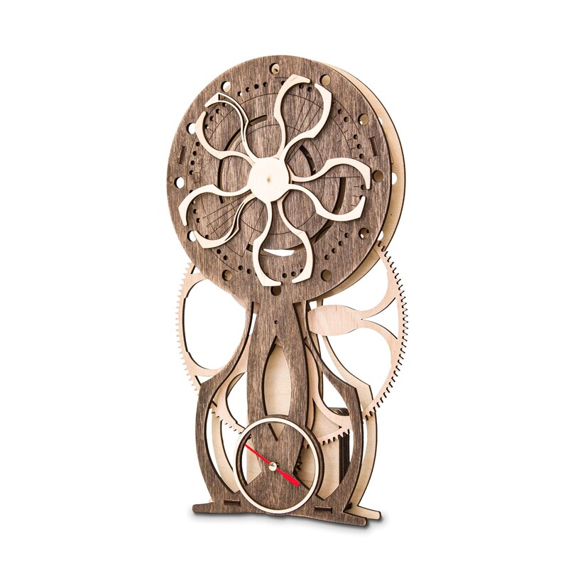 Wooden Gear Clock Kit - Etsy