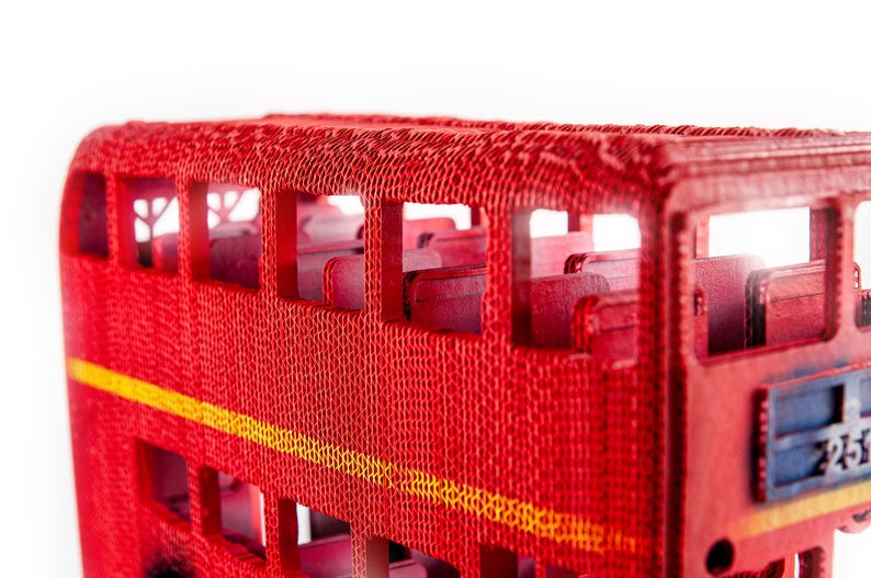 3D London Bus Puzzle Kit: DIY Cardboard Double Decker Model - Etsy