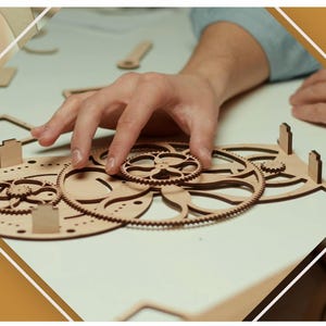 Fibonacci DIY Puzzle Clock Kit, Wood Clock, Adult Puzzle, Mechanical ...