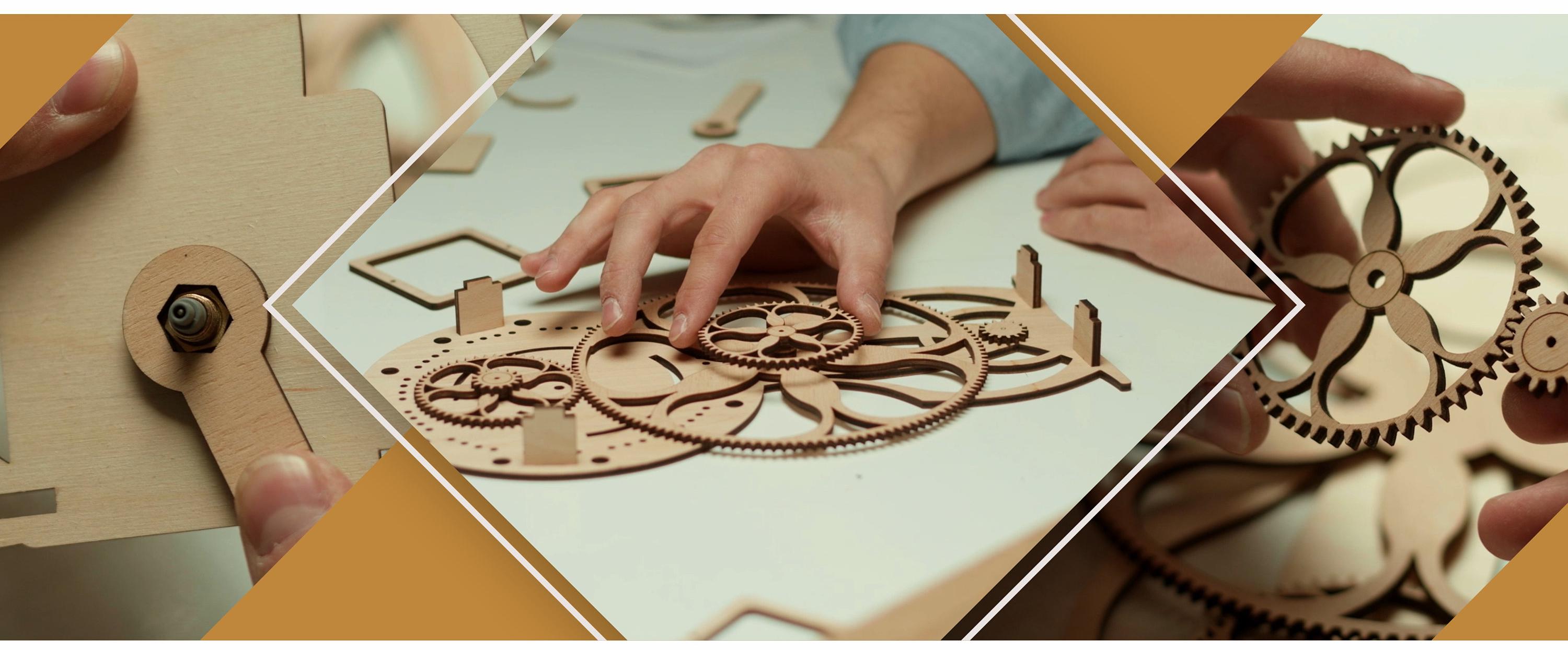 Fibonacci DIY Puzzle Clock Kit, Wood Clock, Adult Puzzle, Mechanical ...