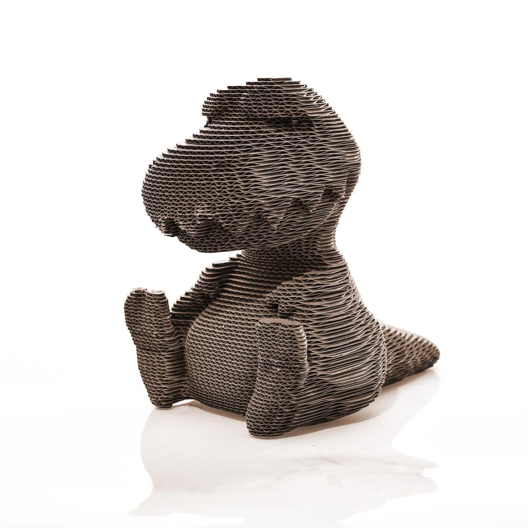 T Rex Cardboard 3D Puzzle, Dinosaur Statue, DIY Model Kit for Kids ...