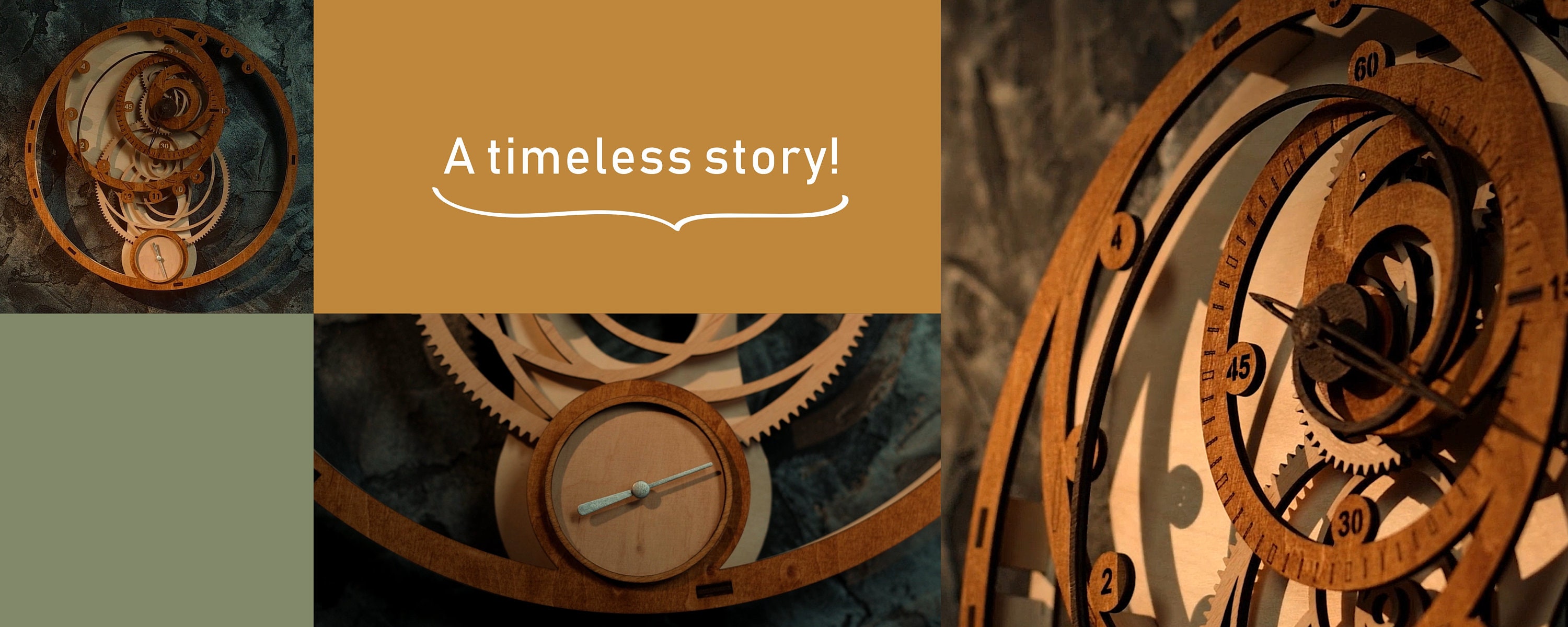 Fibonacci Silent DIY Clock Puzzle, 3D Wood Gear Puzzle Kit, Wall ...