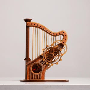 Harp Wooden Mechanical Puzzle: DIY 3D Model Kit for Music Lovers - Etsy