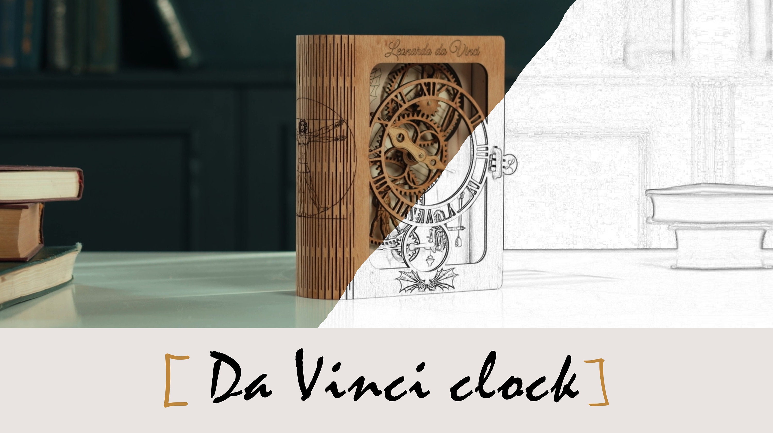 Davinci Clock Wooden Puzzle, DIY Clock From Time Hunter. 3D Building ...