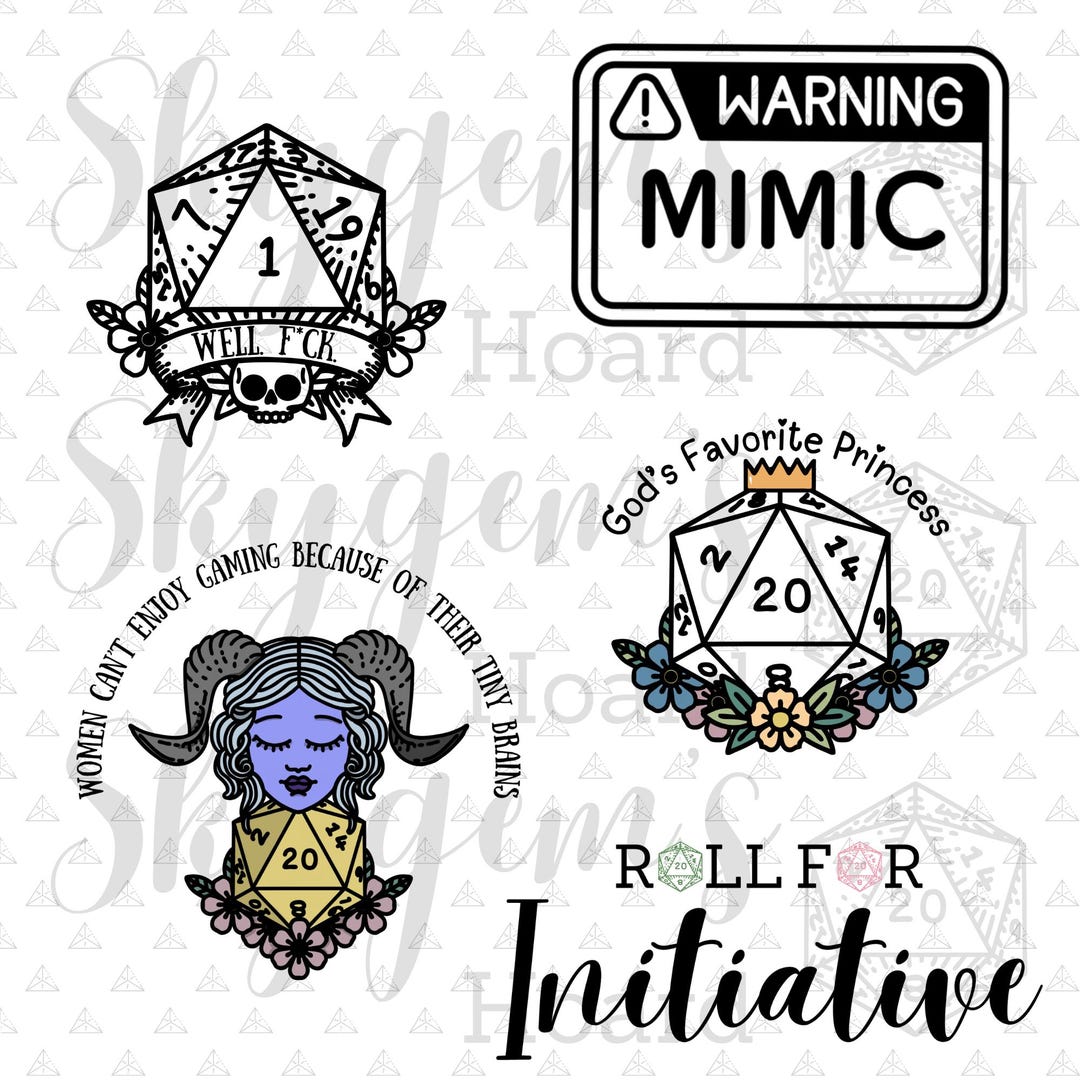 TTRPG Stickers, D&D Stickers, Dungeon Master, Roll for Initiative - Etsy