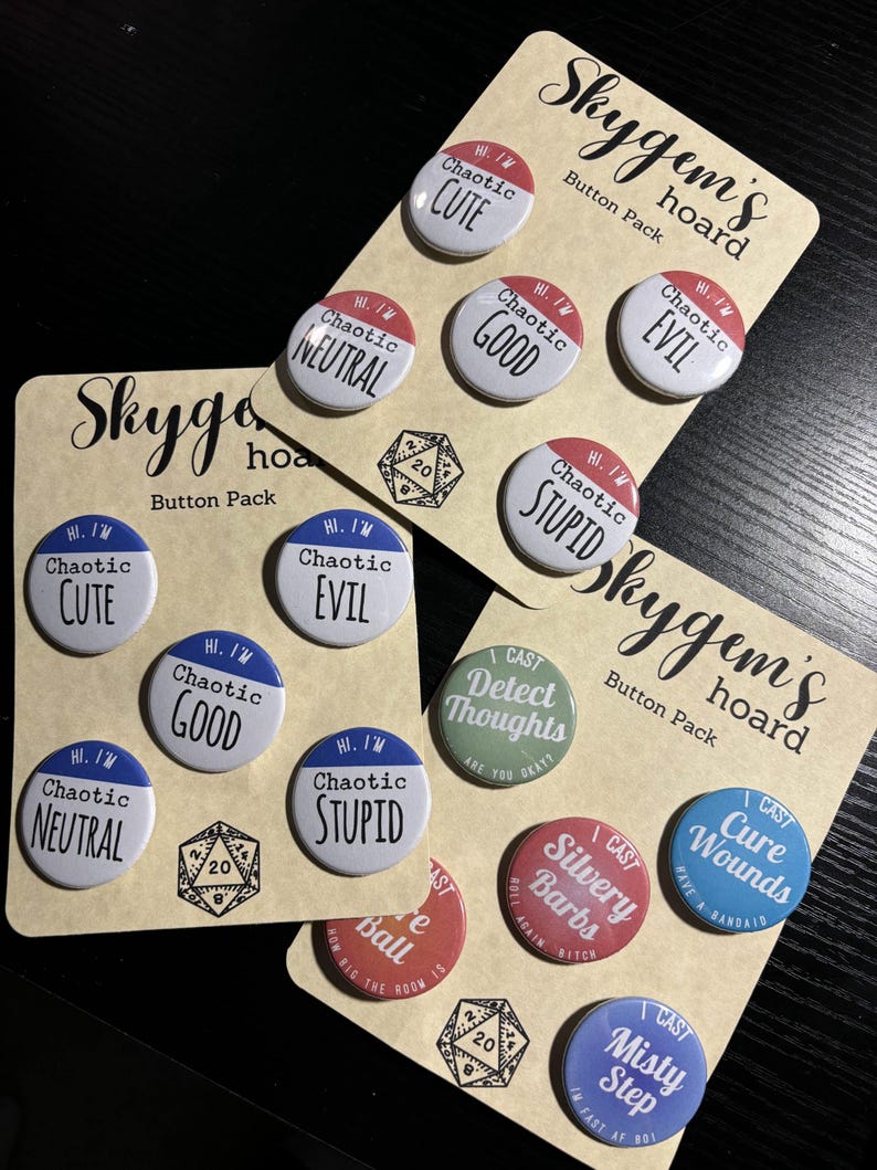 TTRPG Button Packs D&D Buttons - Etsy