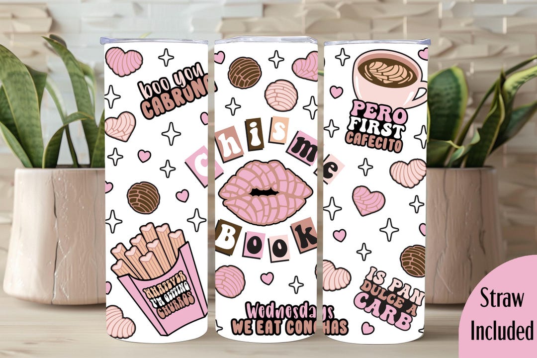 Chisme Book 20oz Tumbler, Cafecito Custom Tumbler, Chisme Custom ...