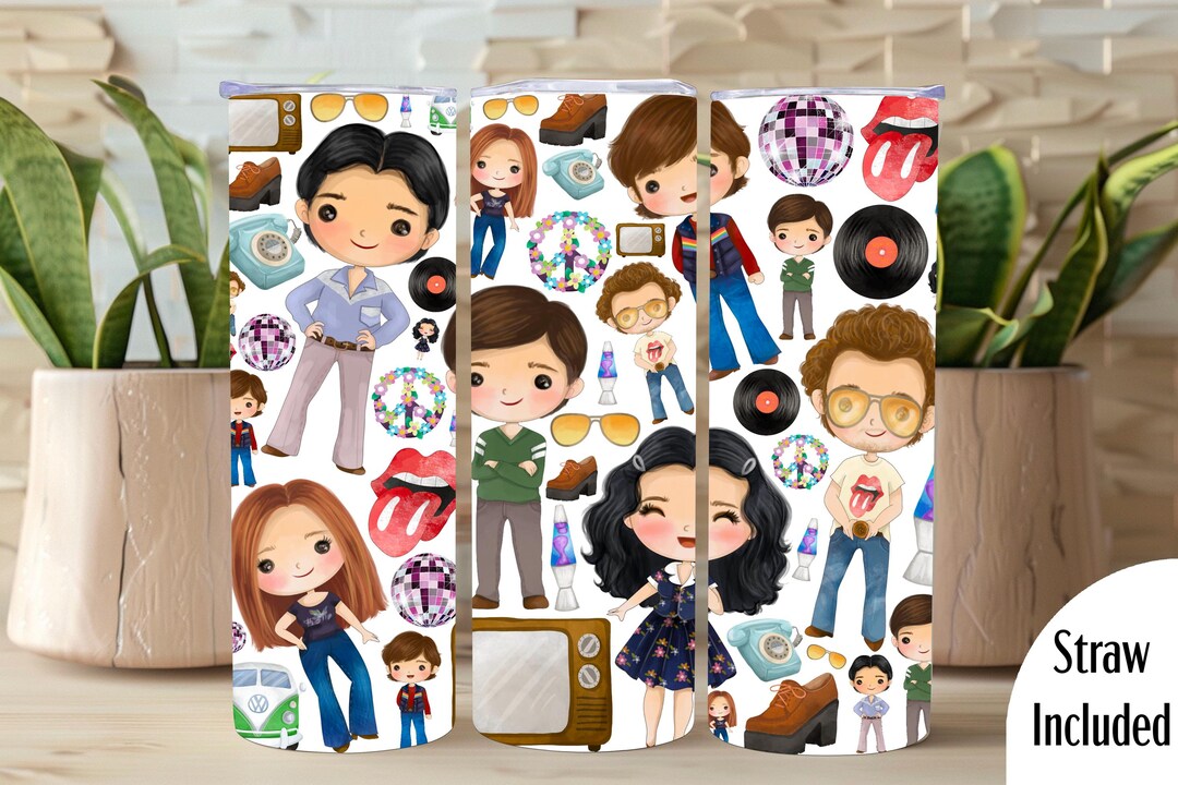 TV Show Tumber, 70s Tumbler, Cartoon 20oz Skinny Tumbler With Lid ...