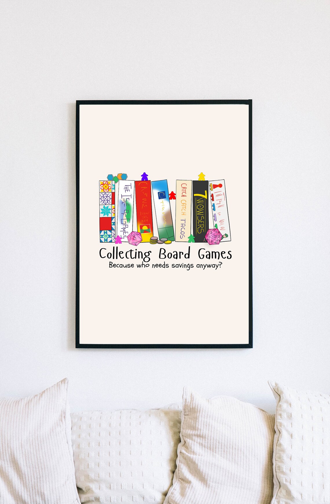 Collecting Board Games | Funny Gaming Wall Art Print | Funny Home Decor ...