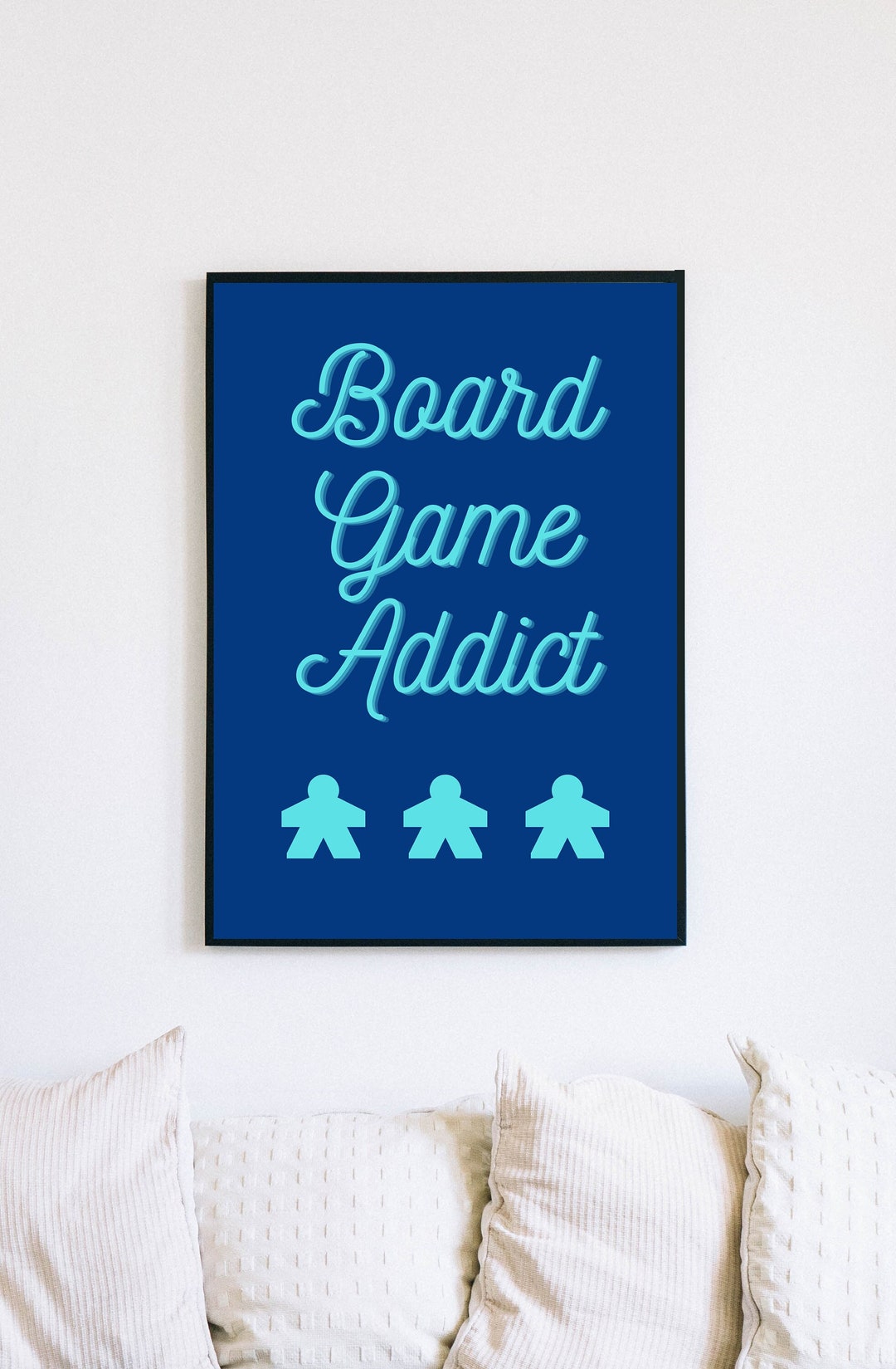 Board Games Addict | Funny Gaming Wall Art Print | Funny Home Decor ...