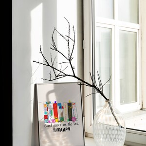 Board Games Therapy | Funny Gaming Wall Art Print | Funny Home Decor ...