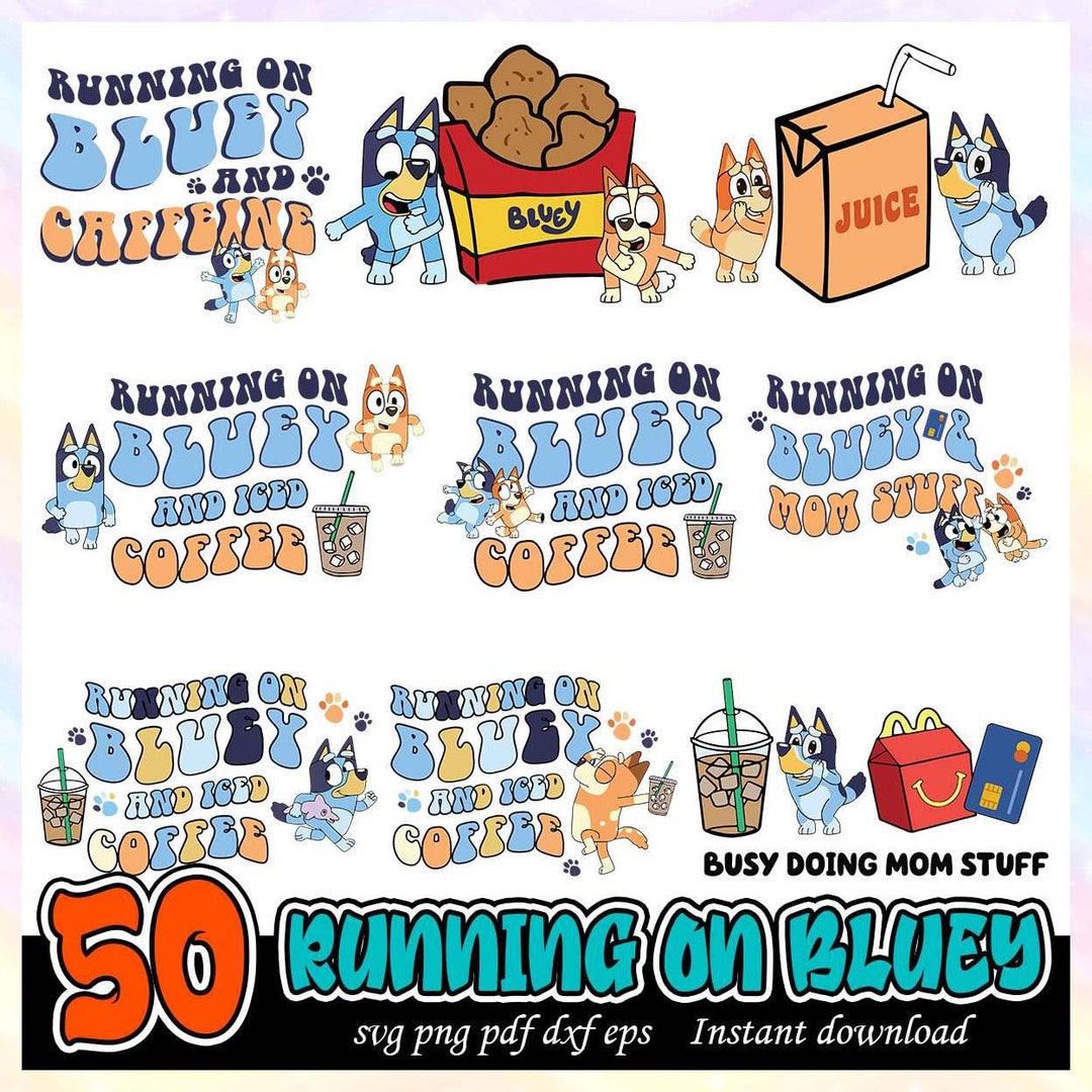 Running on Bluey & Iced Coffee, PNG, Transparent, Bluey, Iced Coffee ...