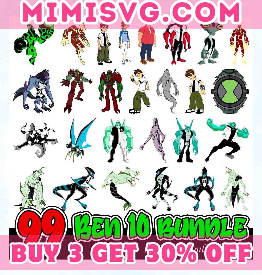 Ben 10 Sticker Svg Bundle,svg Bundles, Digital Vector File,svg Designs ...