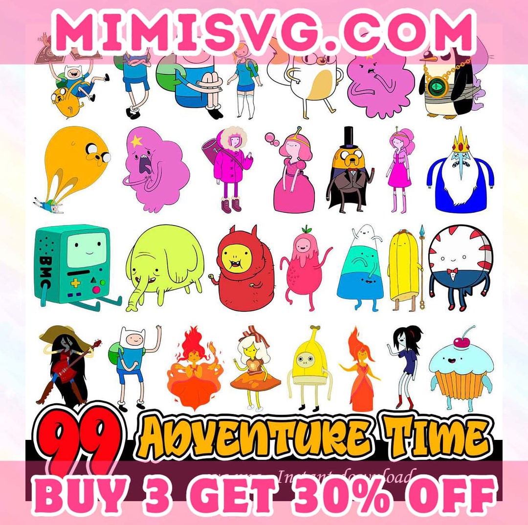 Adventure Time Digital Download Pack PNG SVG Clip Art and Image Files ...