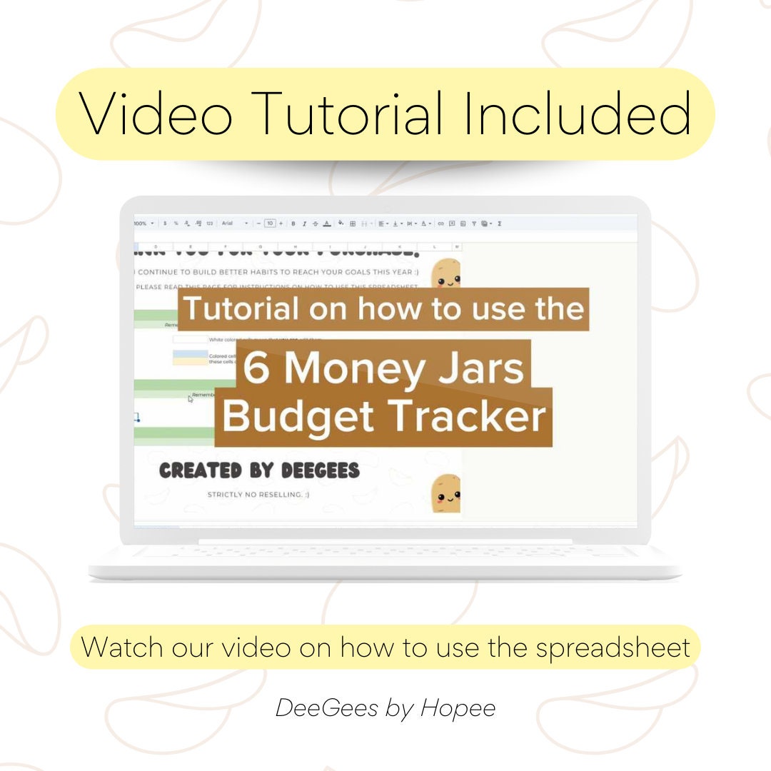 The 6 Money Jars Budgeting Tracker Beginner-friendly Money Management ...