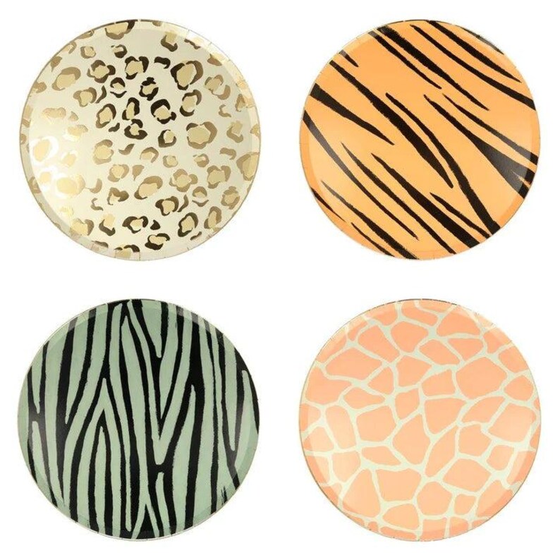 Safari Animal Print Plates - Etsy