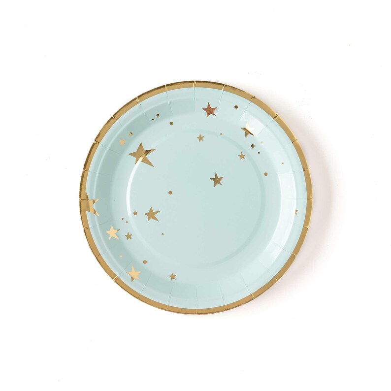 Baby Blue Star Plates - Etsy