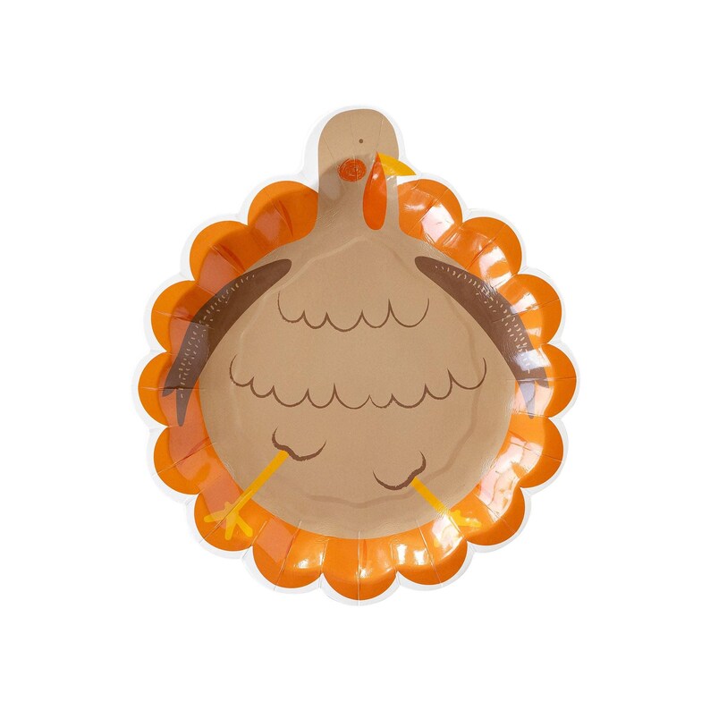Harvest Turkey Shaped Paper Plate - Etsy
