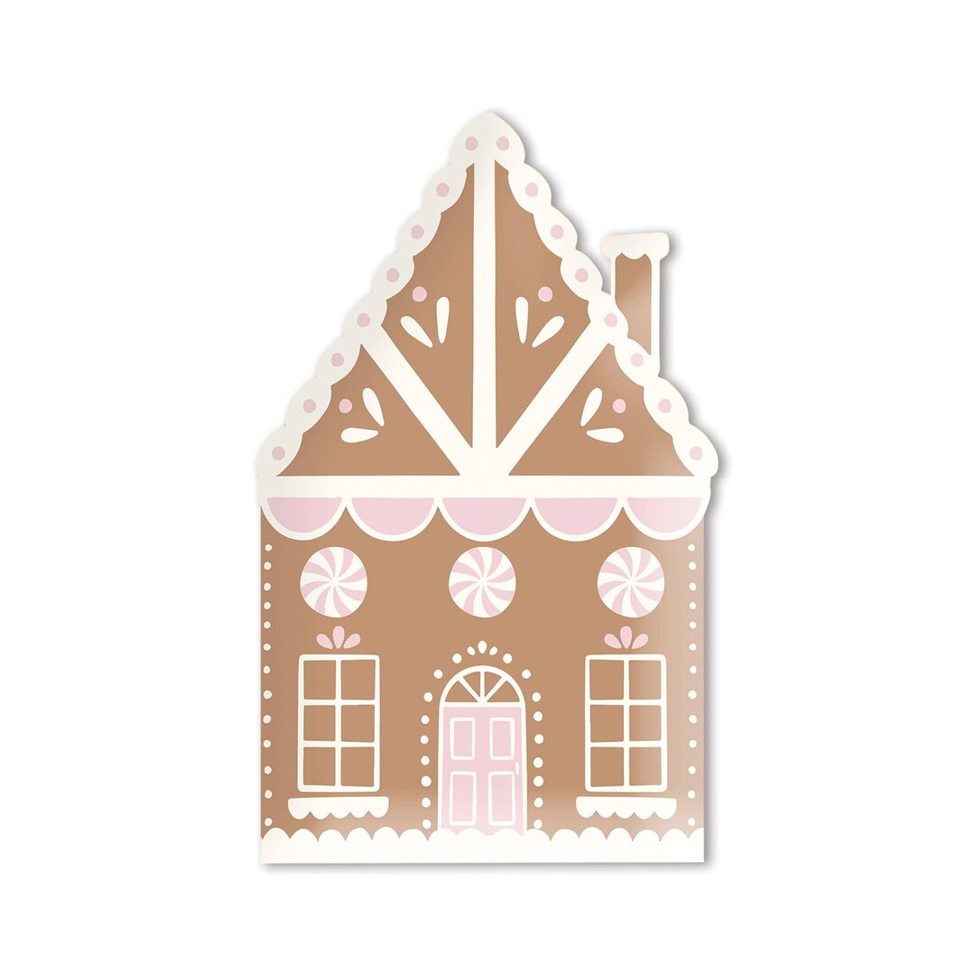Gingerbread House Shaped Paper Plate - Etsy