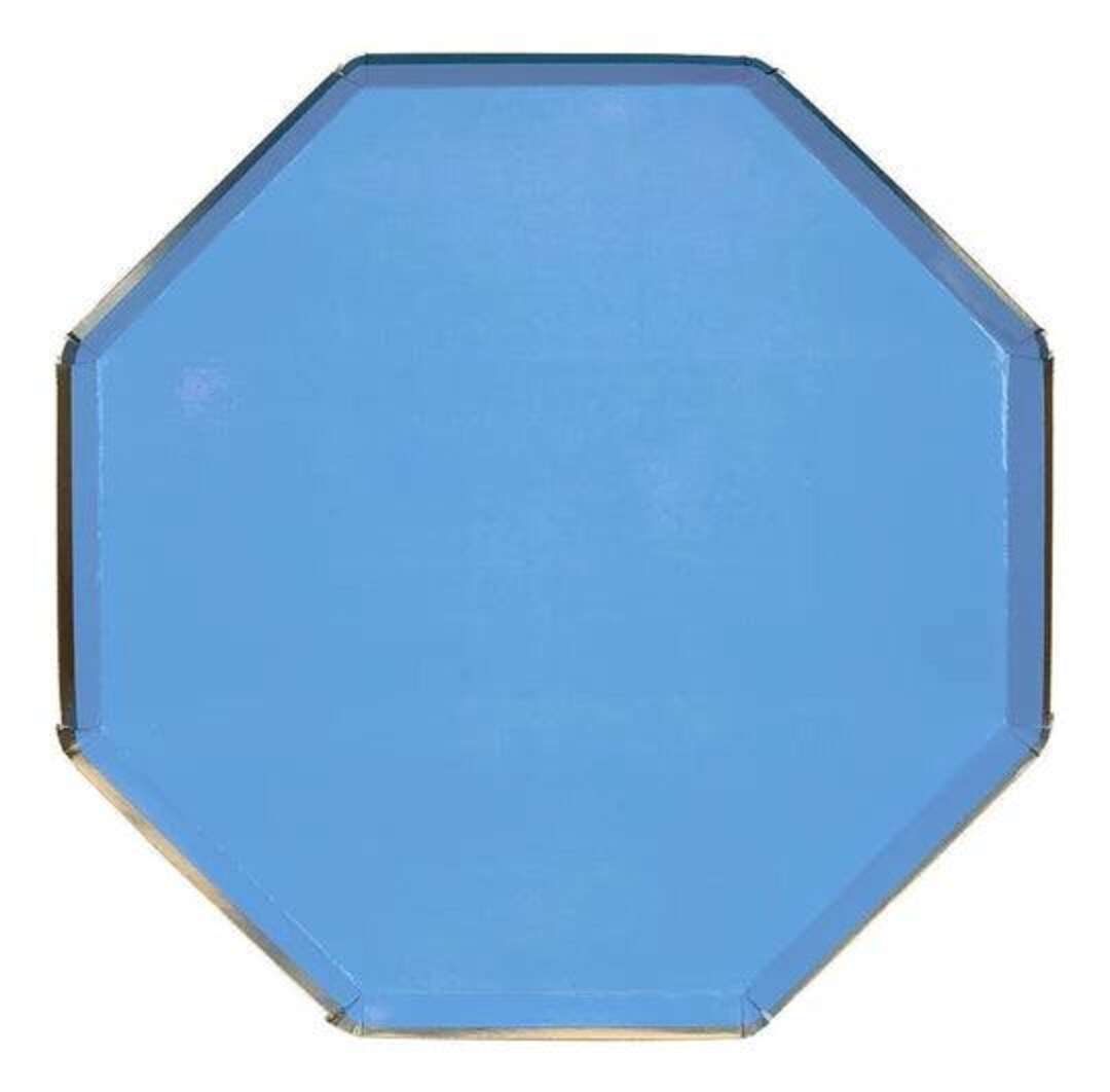 Bright Blue Plates - Etsy