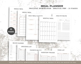 Fitness Planner Printable, Weekly Workout, Daily Tracker, Food Journal ...