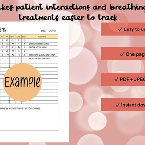 Printable Vital Signs Chart, Respiratory Therapist Chart, Breathing ...