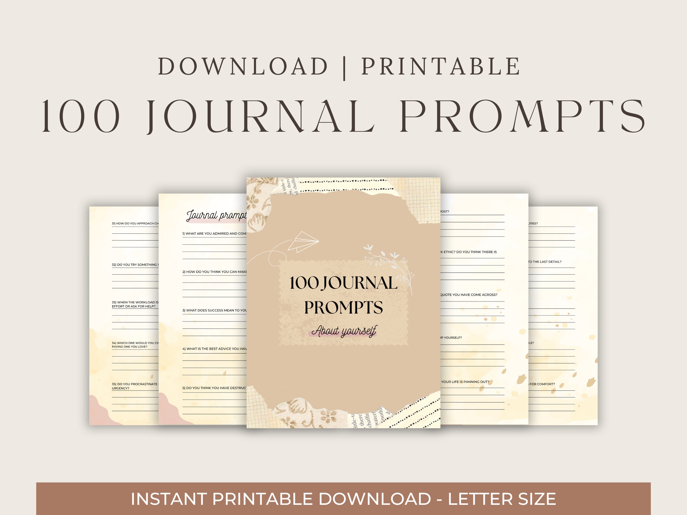 100 Journal Prompts for Self-care: Unlock Your Inner Voice - Etsy