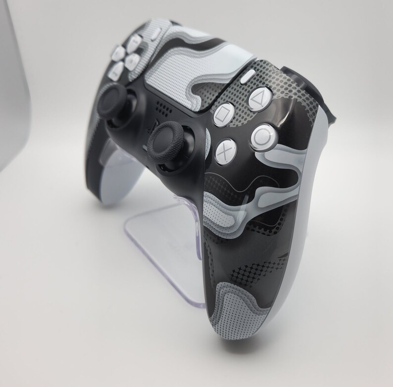 Custom Sony Dualsense Play Station 5 Controller White Camo With Rapid ...
