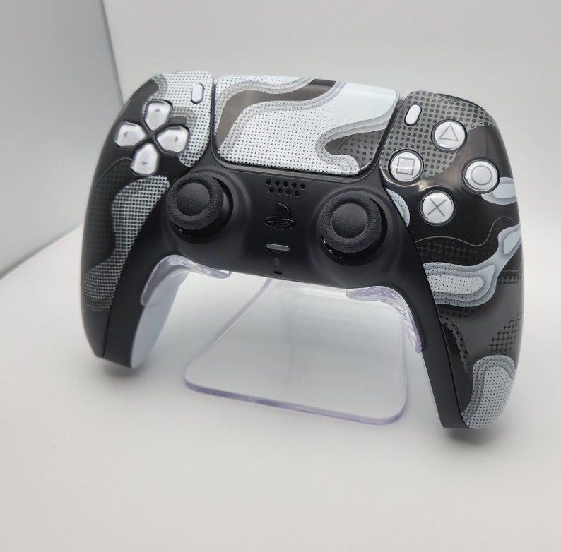 Custom Sony Dualsense Play Station 5 Controller White Camo With Rapid ...