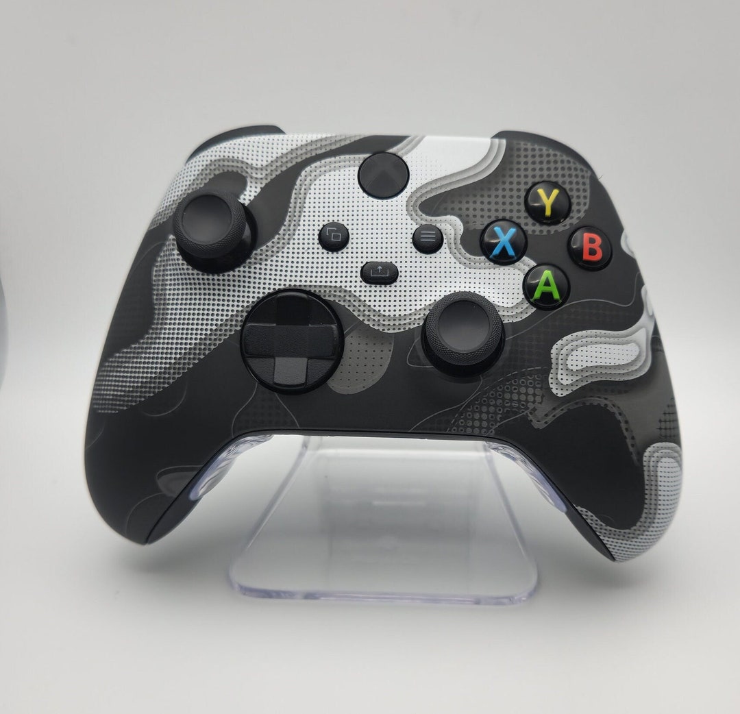 Black White Camouflage Fully Custom Handmade Modded Controller for Xbox ...