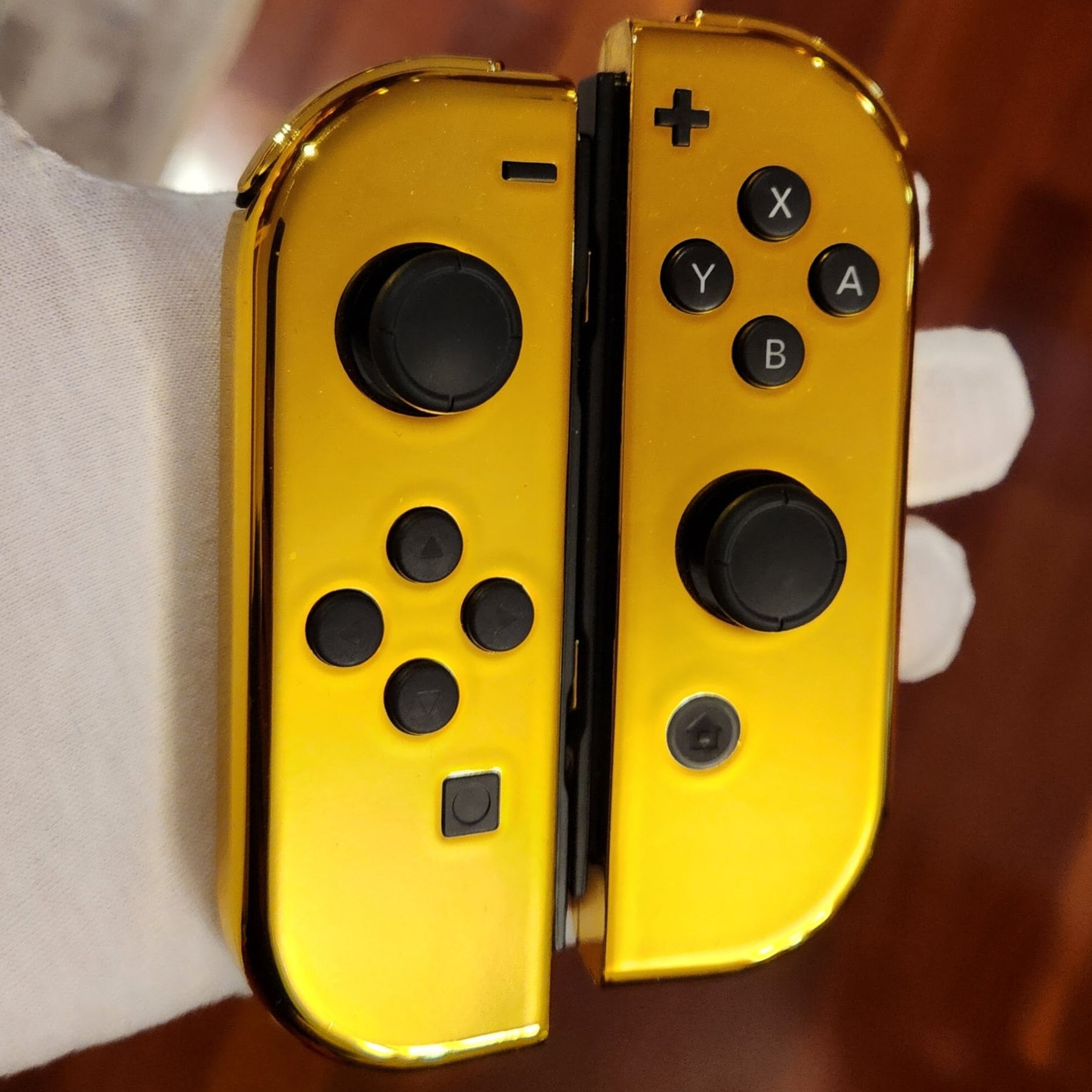Gold Chrome Joy-con Nintendo Switch Custom Hand Made Controllers Luxury ...