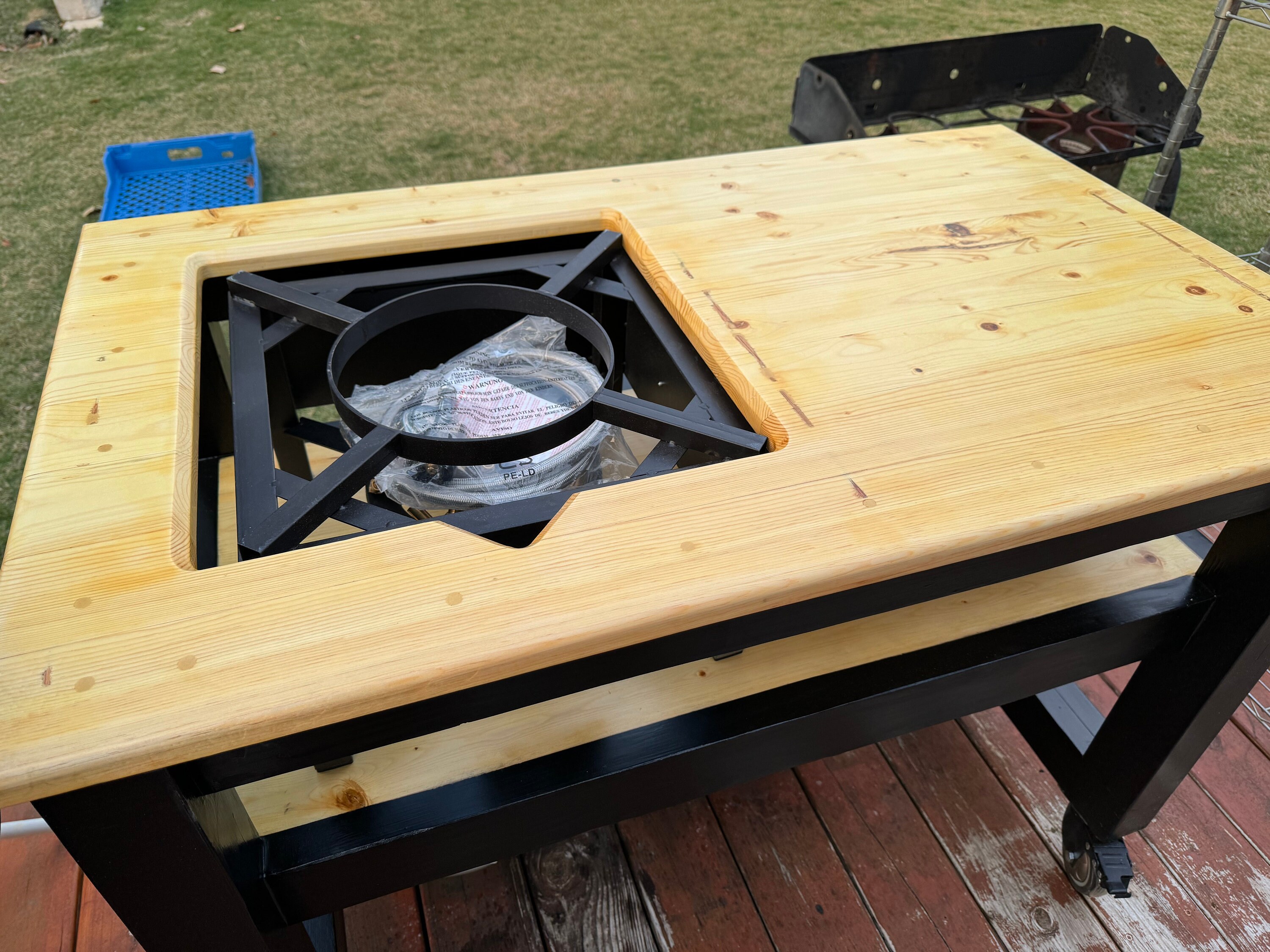 Custom Designed Outdoor Wooden Wok Table Station - Etsy