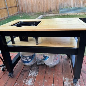 Custom Designed Outdoor Wooden Wok Table Station - Etsy