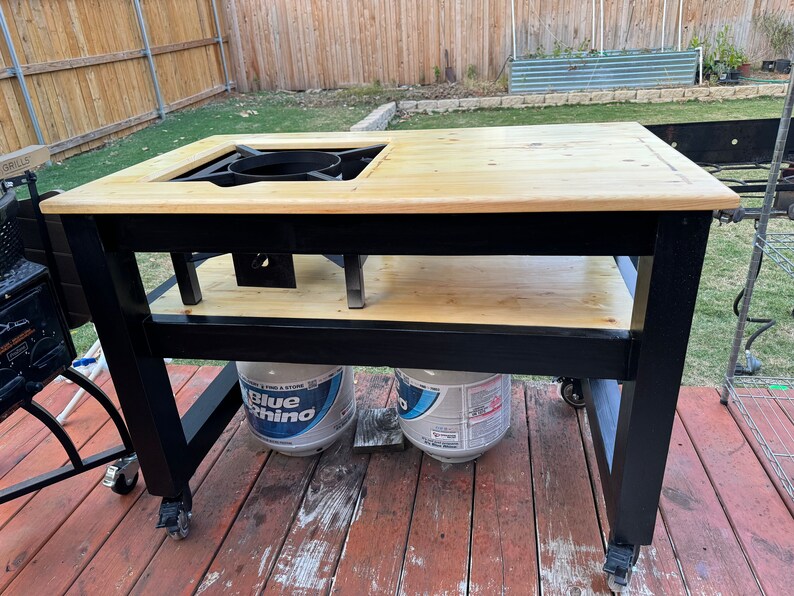 Custom Designed Outdoor Wooden Wok Table Station - Etsy
