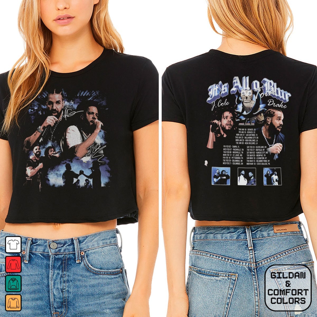 Drake J Cole Big As The What Tour 2024 Shirt, Drake J Cole It's All ...