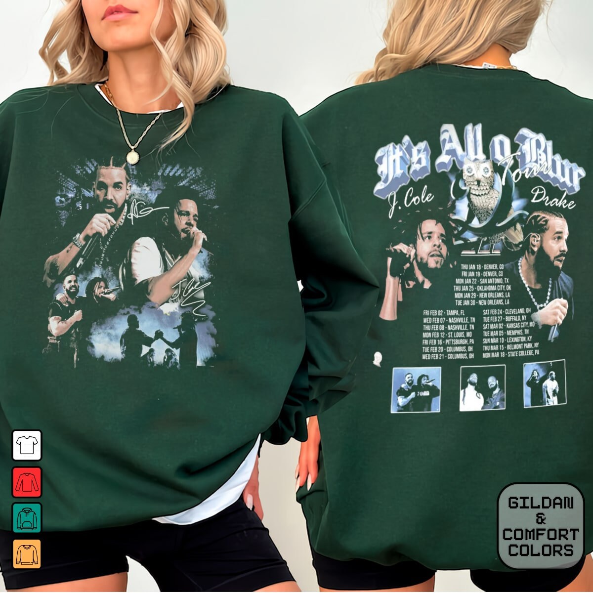 Drake J Cole Big As The What Tour 2024 Shirt, Drake J Cole It's All ...