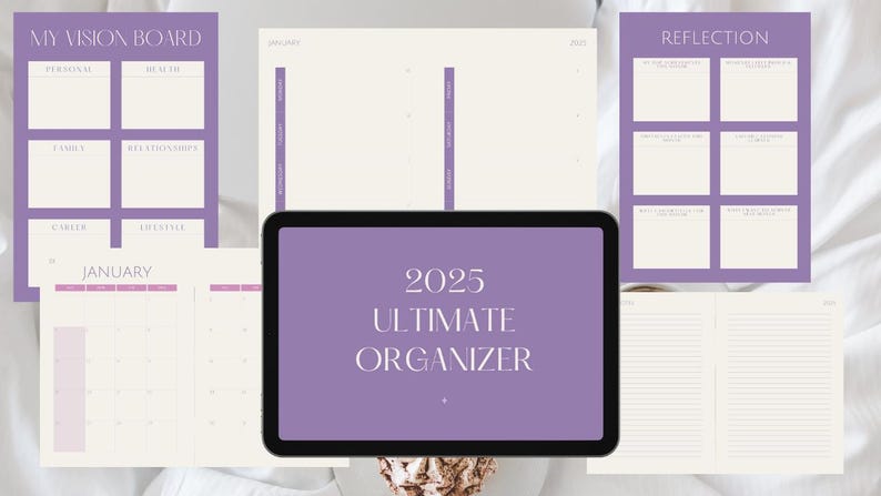 Lilac 2025 Digital Ultimate Organizer - Etsy