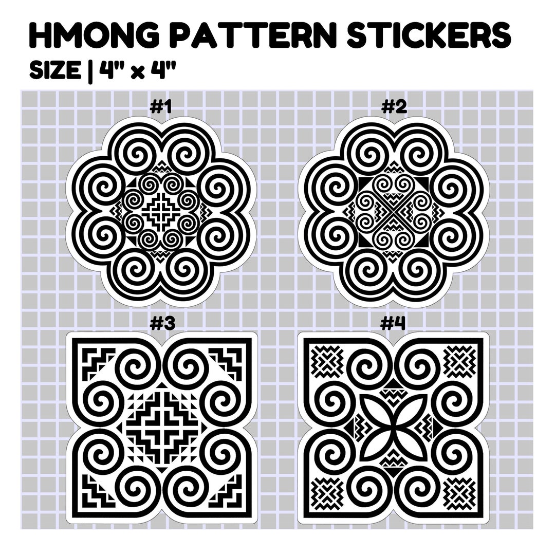 Hmong Design Stickers Hmong Pattern - Etsy